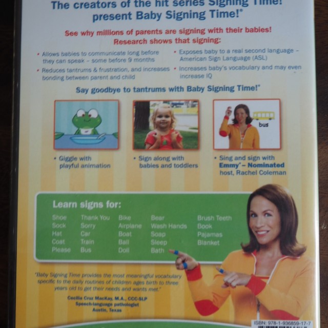 Baby Signing Time DVD vol 1 and 2, Babies & Kids, Babies & Kids Fashion ...