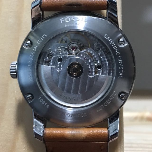 FOSSIL SWISS MADE AUTOMATIC LEATHER WATCH - TAN, Luxury, Watches on ...