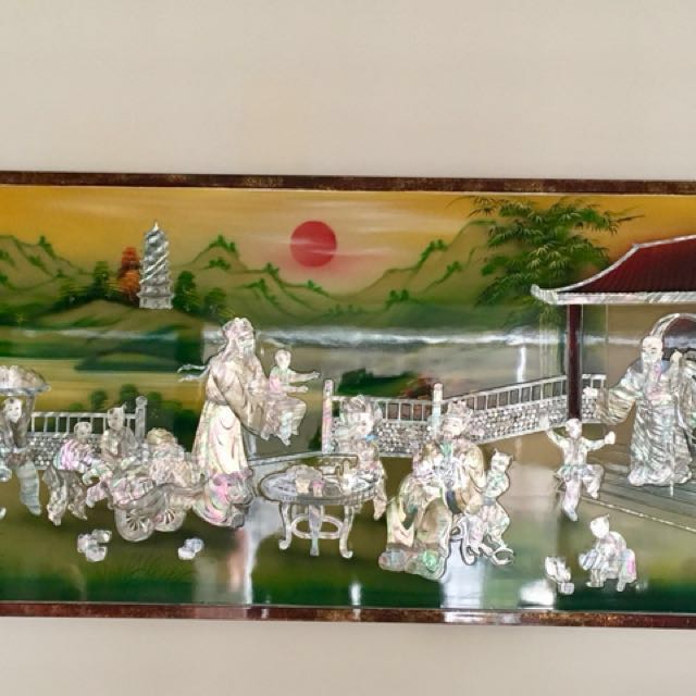 Hand Made Fu Lu Shou Drawing, Furniture, Home Decor, Others on Carousell