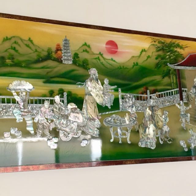 Hand Made Fu Lu Shou Drawing, Furniture, Home Decor, Others on Carousell