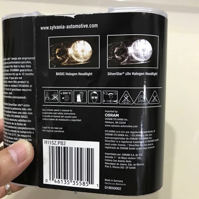 Osram Sylvania zXe H11 5000K halogen bulb, Car Accessories on Carousell