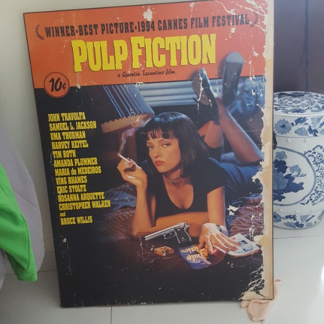 Pulp Fiction poster frame, Furniture & Home Living, Home Decor, Frames ...