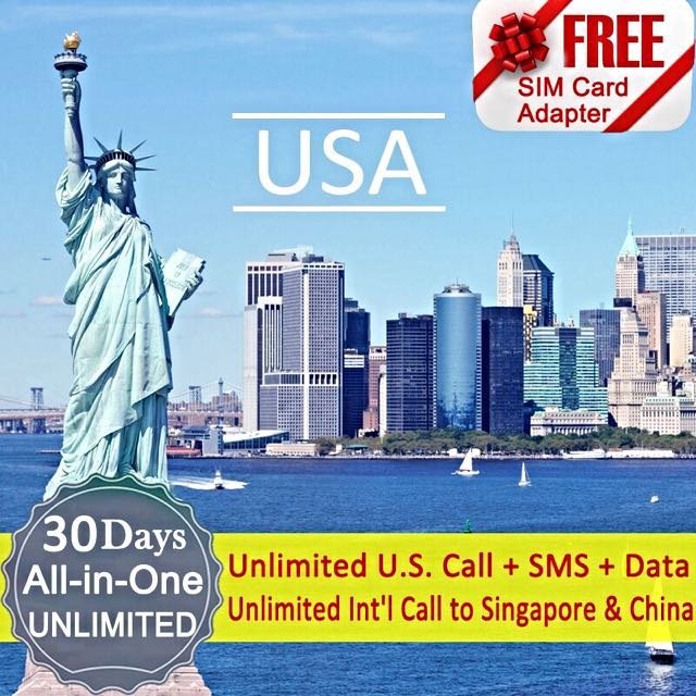 【30 Days Unlimited call and Data】U.S.A SIM Card, Tickets & Vouchers ...