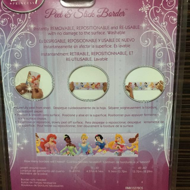Disney Princess Wall Border, Furniture & Home Living, Home Decor, Wall ...