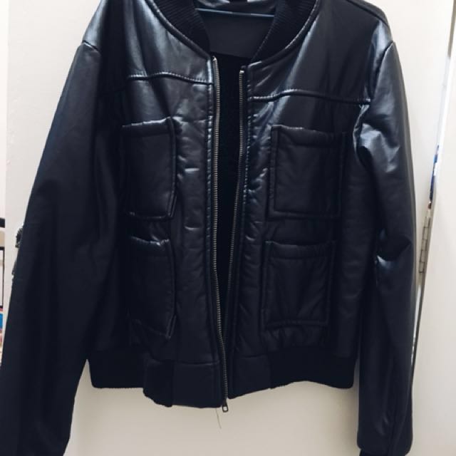 HK Leather Jacket, Women's Fashion, Coats, Jackets and Outerwear on ...