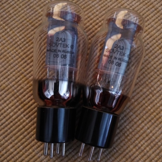 Sovtek 2A3 vacuum tube pair, Audio, Other Audio Equipment on Carousell