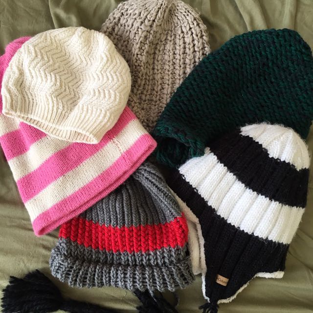 Bundle of 6 Bonnet / bonet / headwear / thermal, Women's Fashion ...