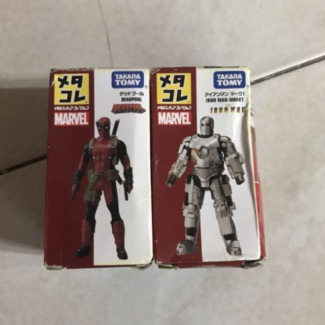 Marvel Takara Tomy Iron Man mk1 and Deadpool, Hobbies & Toys, Toys ...