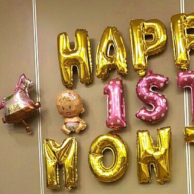 Happy 1 Month Birthday Balloons/ Baby Girl, Hobbies & Toys, Stationery ...