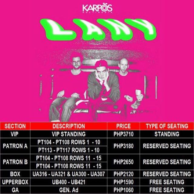 RUSH! (3) LANY BOX DAY2, Tickets & Vouchers, Event Tickets on Carousell