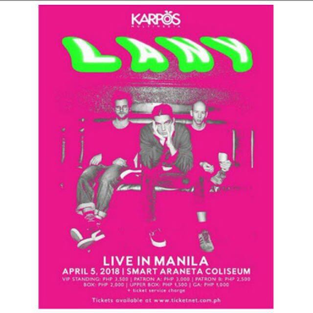 RUSH! (3) LANY BOX DAY2, Tickets & Vouchers, Event Tickets on Carousell