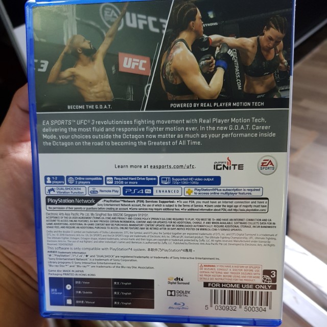 Ufc 3, Video Gaming, Video Games, PlayStation on Carousell