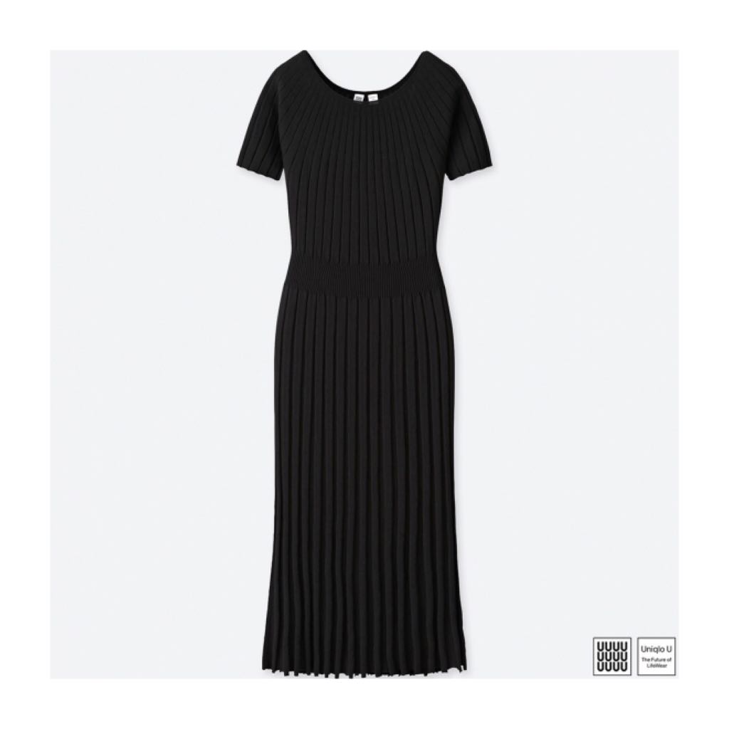 Uniqlo U 3D Crew Neck Balloon Dress, Women's Fashion, Tops, Sleeveless ...