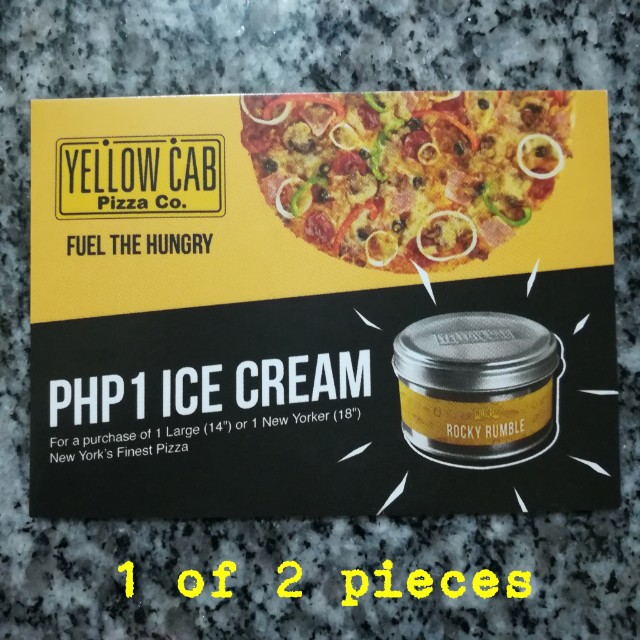 Yellow Cab delivery voucher (1 of 2), Tickets & Vouchers, Vouchers on ...