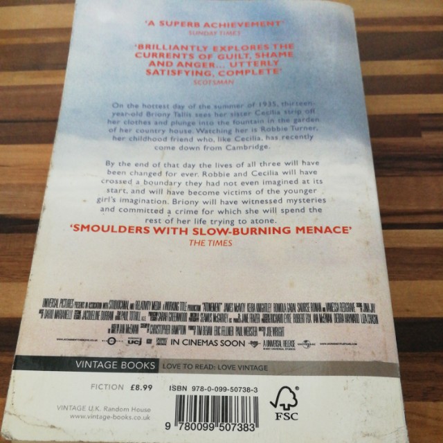 Atonement, Hobbies & Toys, Books & Magazines, Children's Books on Carousell