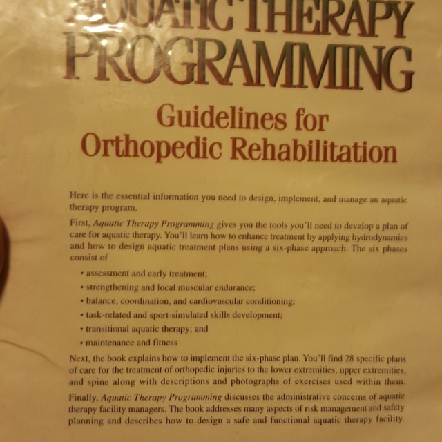 Aquatic Therapy Programming, Hobbies & Toys, Books & Magazines ... Aquatic Therapy Programming, Hobbies & Toys, Books & Magazines ...