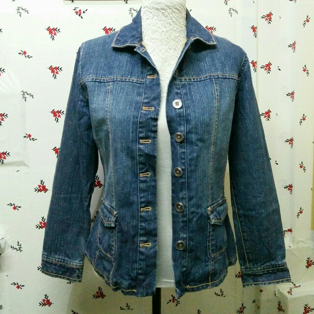 CHICOS PLATINUM DENIM JACKET, Women's Fashion, Coats, Jackets and ...