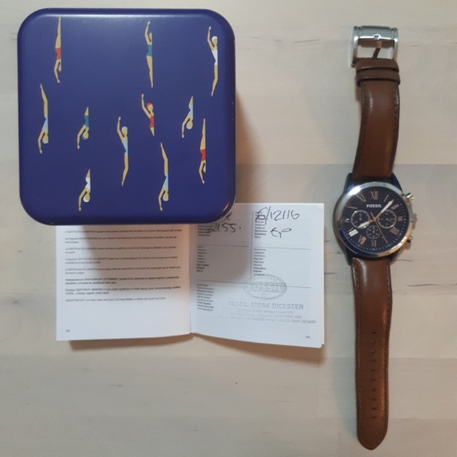Fossil Blue Face Chronograph, Mobile Phones & Gadgets, Wearables ...