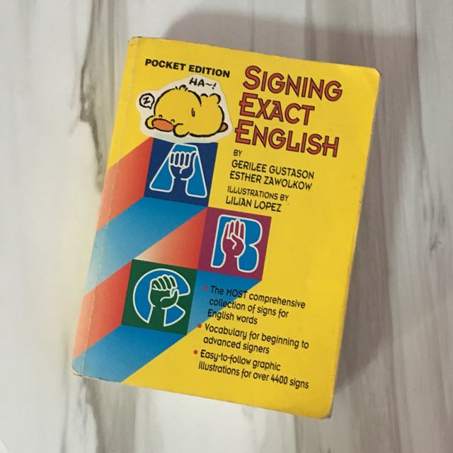 Signing Exact English Sign Language Book, Hobbies & Toys, Books ...