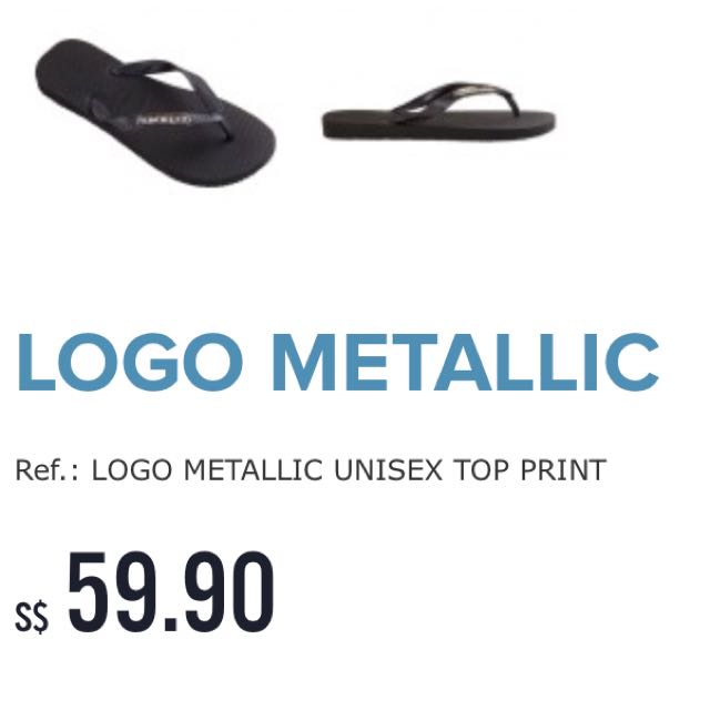 Havaianas Silver Logo Metallic (black), Men's Fashion, Footwear ...