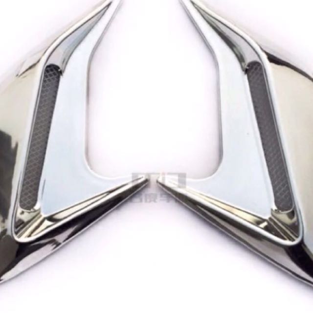 Chrome side fender air vent garnish, Car Accessories on Carousell