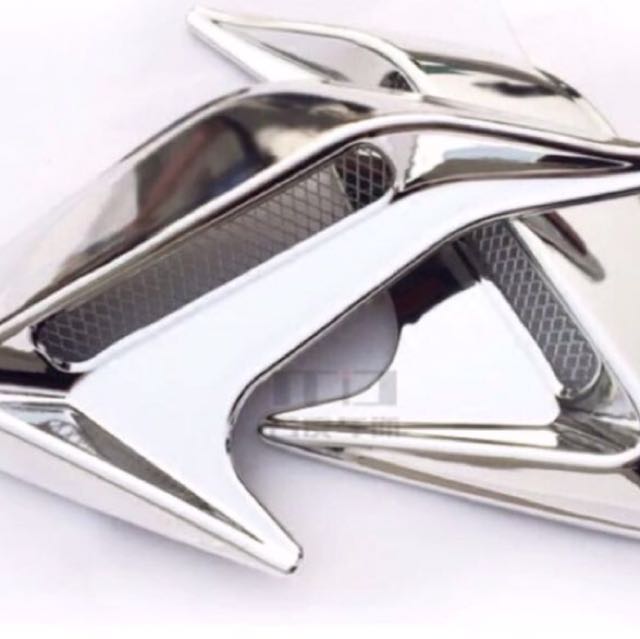 Chrome side fender air vent garnish, Car Accessories on Carousell
