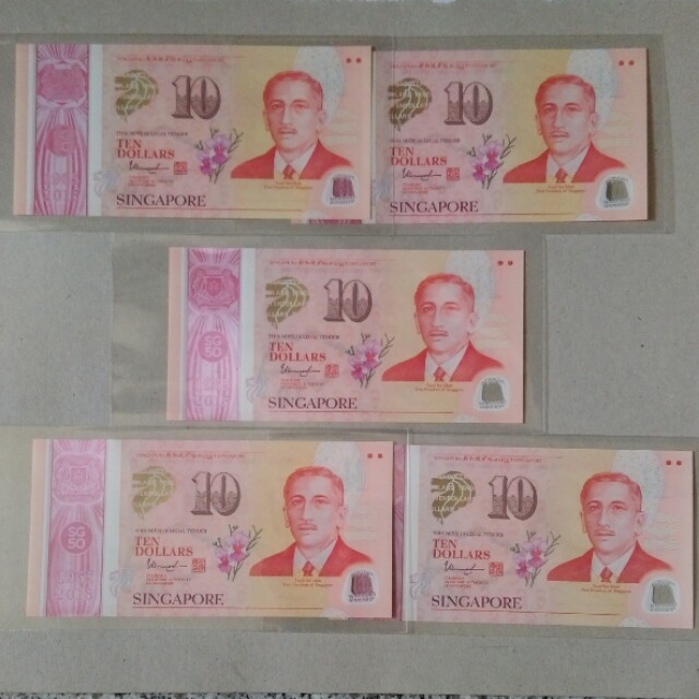 SG50 Singapore $10 commemorative notes set, Hobbies & Toys ...