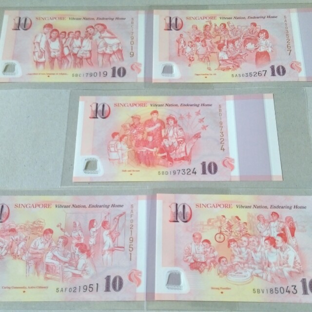 SG50 Singapore $10 commemorative notes set, Hobbies & Toys ...
