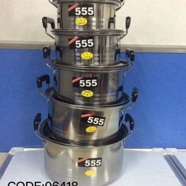 555 stainless steel pot, Furniture & Home Living, Kitchenware ...