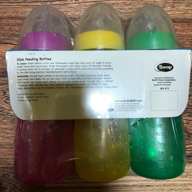 Barney Milk Bottles, Babies & Kids, Nursing & Feeding on Carousell