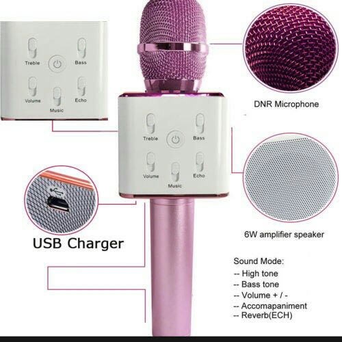 Bluetooth karaoke microphone rm60 (avail pink, rose gold, black,gold ...