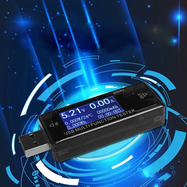 Multifunction 4-30V Digital LCD display USB Power Bank Charger Capacity ...