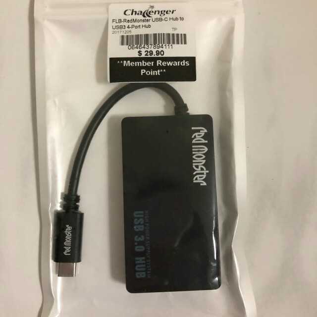 Red Monster Multi usb adapter for USB-C, Computers & Tech, Parts ...