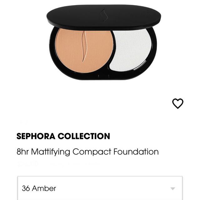 Sephora 8hr Mattifying Compact Foundation, Beauty & Personal Care, Face ...
