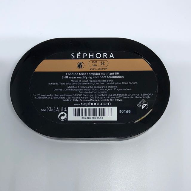 Sephora 8hr Mattifying Compact Foundation, Beauty & Personal Care, Face ...