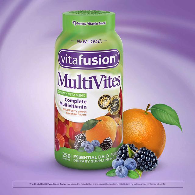 vitafusion MultiVites Multivitamin, 250 Gummies, Health & Nutrition ...