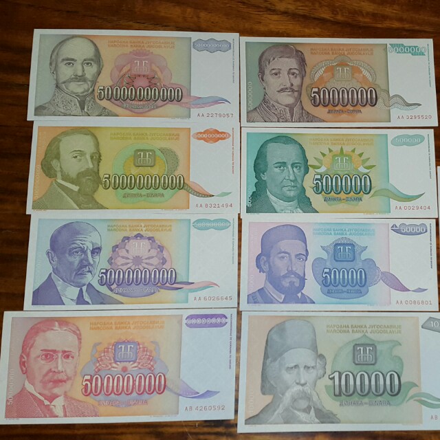 Yugoslavia Hyperinflation Banknotes, Hobbies & Toys, Memorabilia ...
