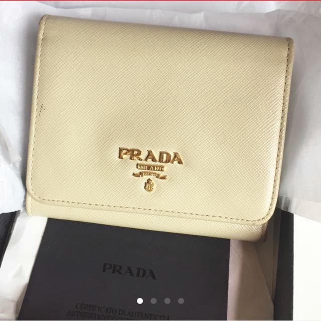 Authentic Prada Saffiano Leather Fold Wallet, Luxury, Bags & Wallets on ...
