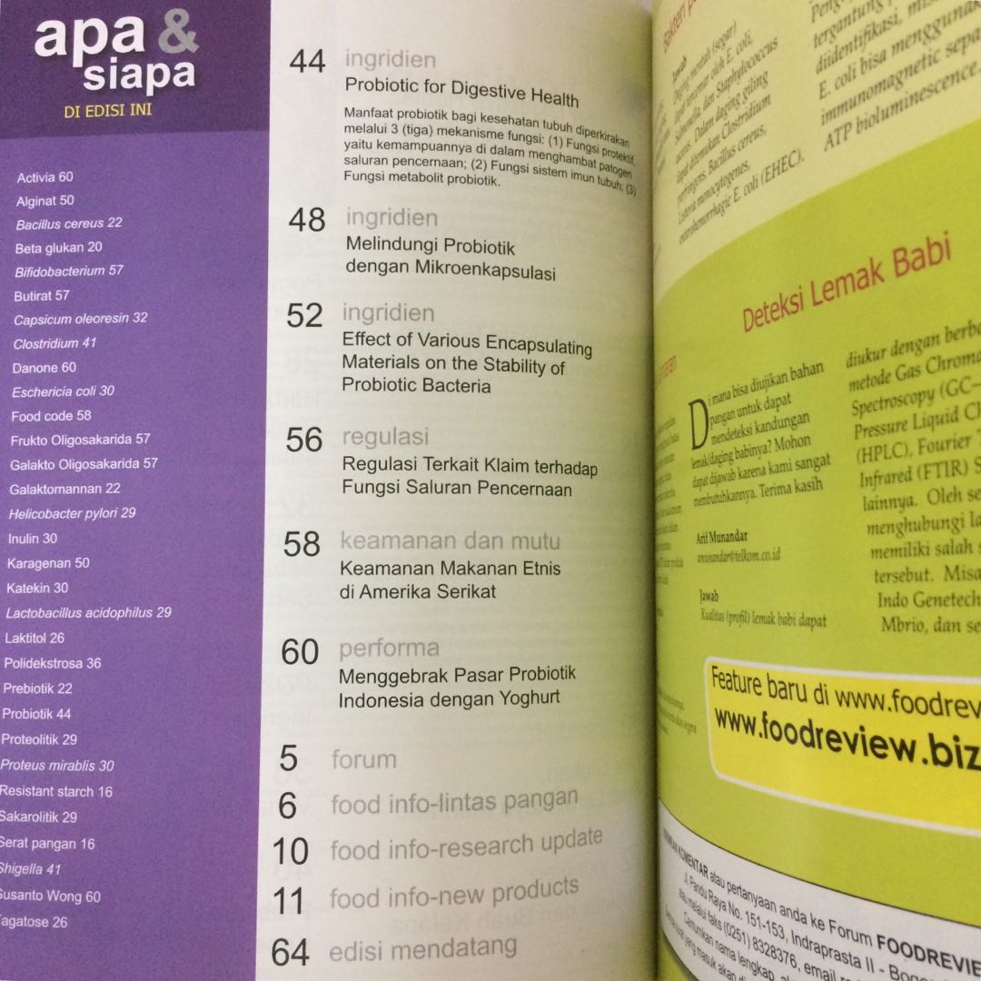 Bundling 3 Buku Food Review Majalah Pangan dan Gizi BONUS Majalah ...