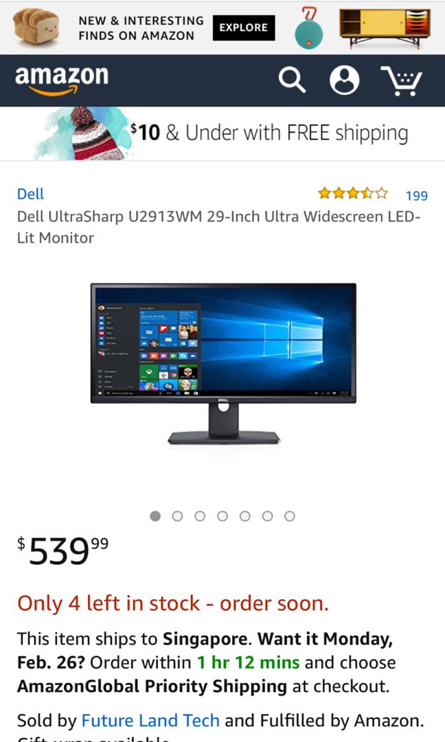 New U2913WM 29-Inch Ultra Widescreen LED-Lit Monitor, Computers & Tech ...