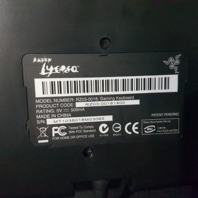 Razer Lycosa gaming keyboard, Computers & Tech, Parts & Accessories ...