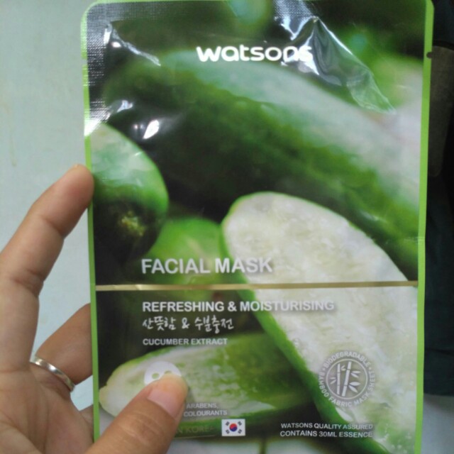 watsons facial mask cucumber extract, Beauty & Personal Care, Face ...