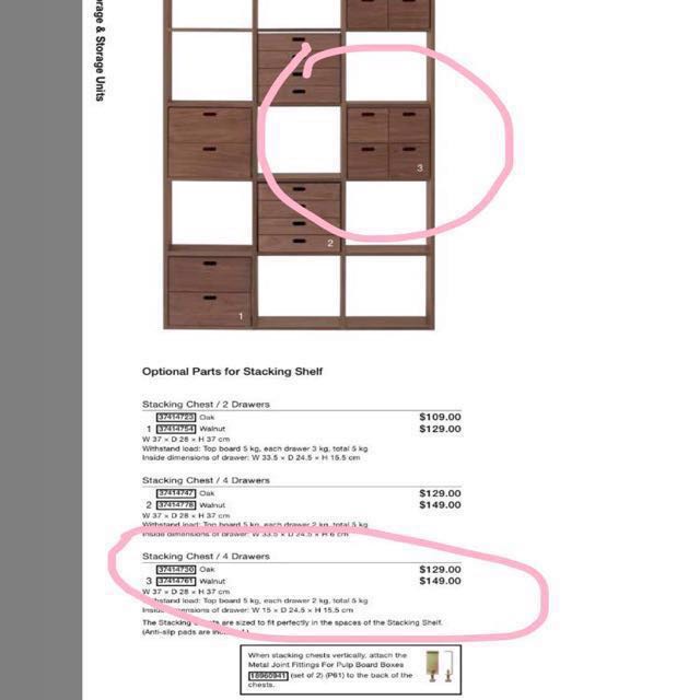 Muji Stacking Chest / 4 Drawers, Furniture & Home Living, Home Decor ...