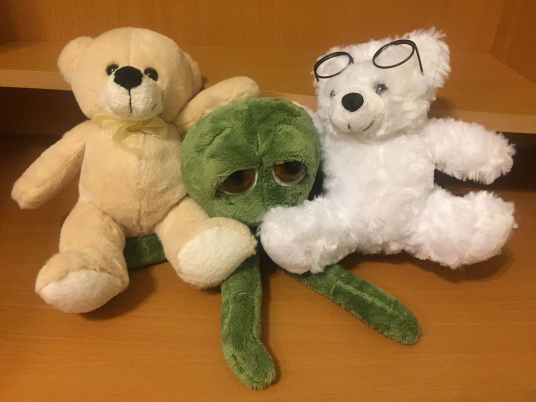Teddy bears + Octopus soft toys, Hobbies & Toys, Toys & Games on Carousell