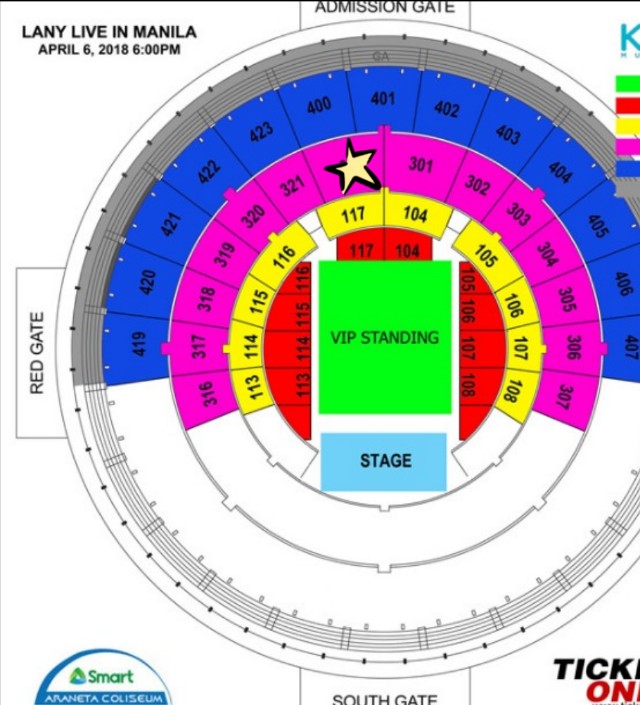 1 Lany Concert Ticket Lower Box (Day 2), Tickets & Vouchers, Event ...