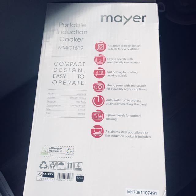 Brand New Mayer Portable Induction Cooker, TV & Home Appliances ...