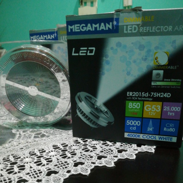 LED Light MEGAMAN LED Reflector AR111, Furniture & Home Living ...