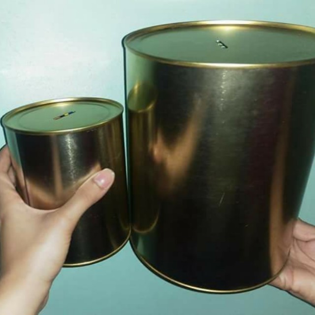 Alkansya / Coin bank Tin can, Furniture & Home Living, Home Decor ...