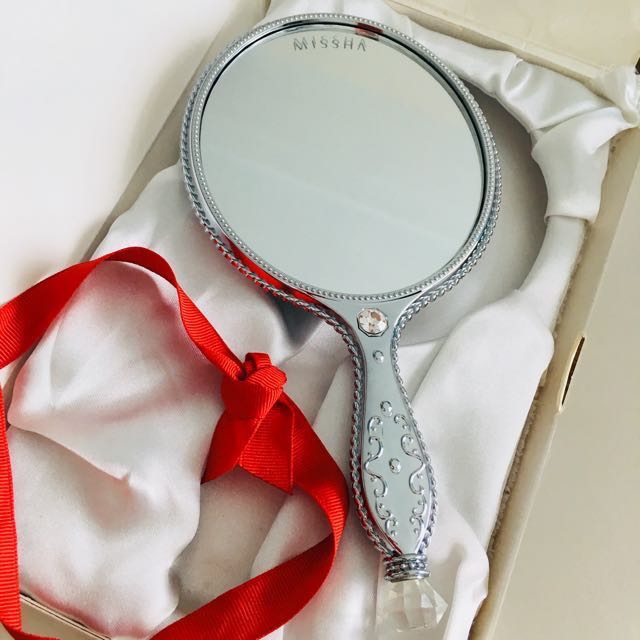 Missha Chrome Plated Victorian Crystal Hand Mirror, Furniture & Home ...