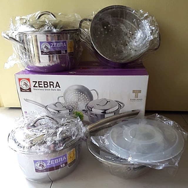 Zebra Stainless Steel SUS 304 Pots, TV & Home Appliances, Kitchen ...